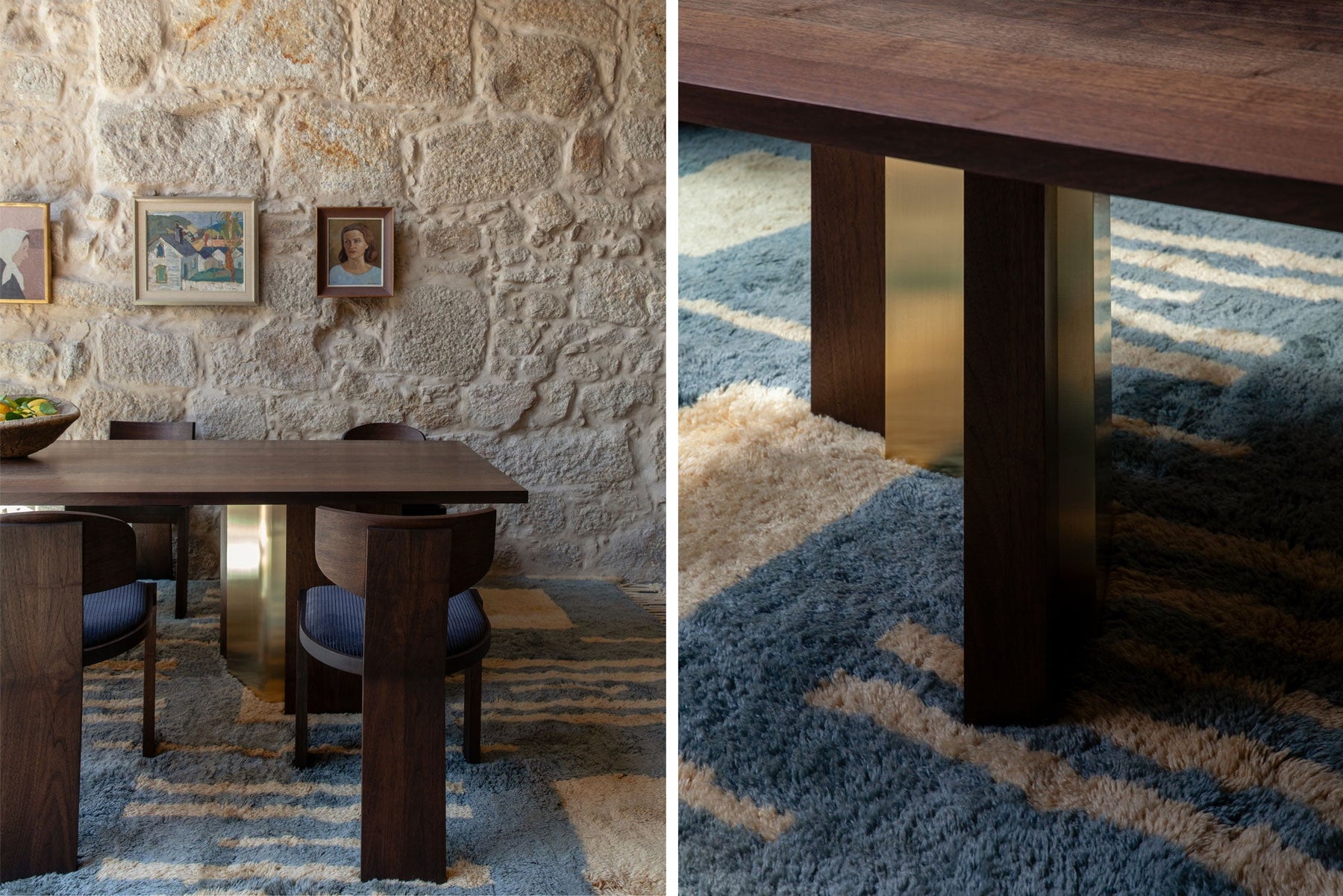 IZAR DINING TABLE WITH BRASS – De La Espada USA